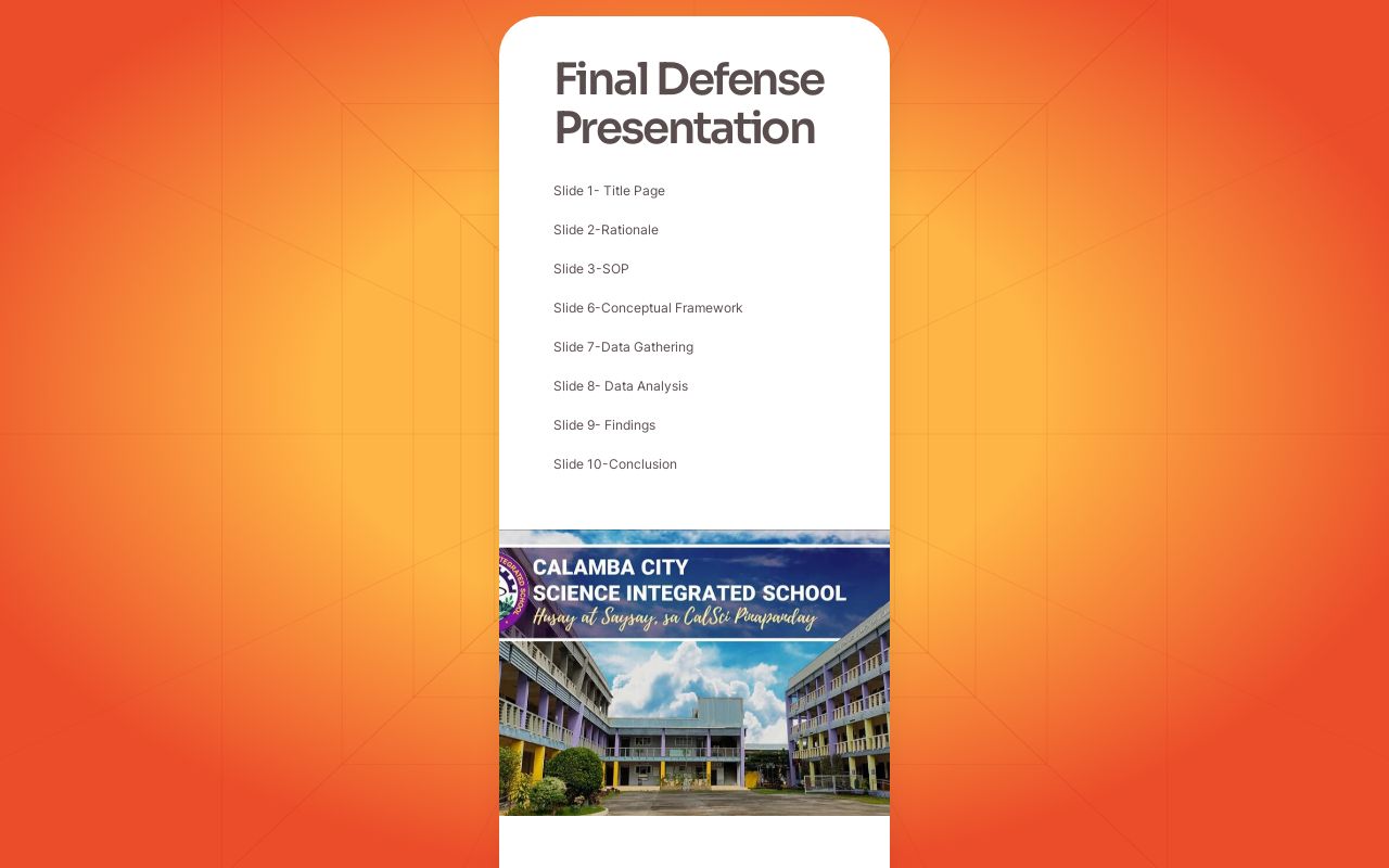 Final Defense